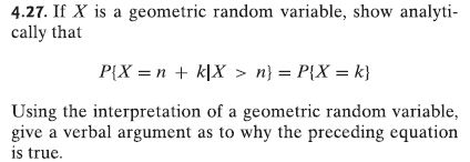 Solved If X is a geometric random variable, show | Chegg.com