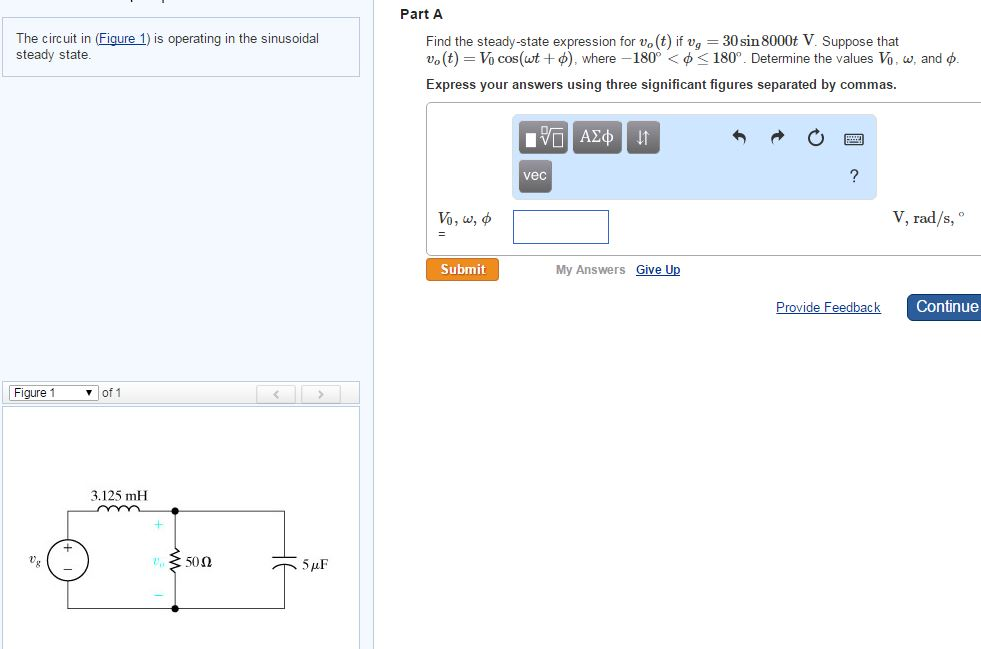 Solved The circuit in (Figure 1) is operating in the | Chegg.com