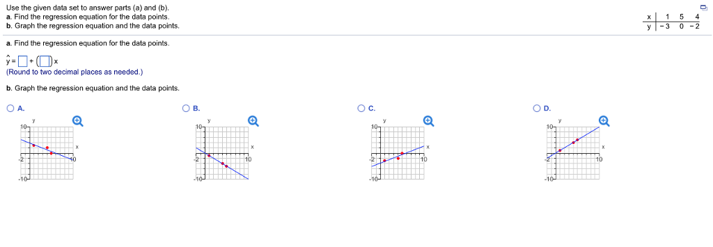 Solved Use the given data set to answer parts (a) and (b) a. | Chegg.com