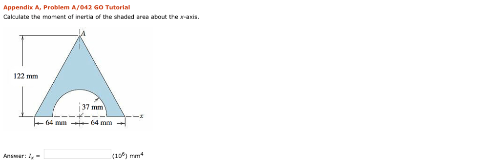 Solved Appendix A, Problem A/042 GO Tutorial Calculate the | Chegg.com