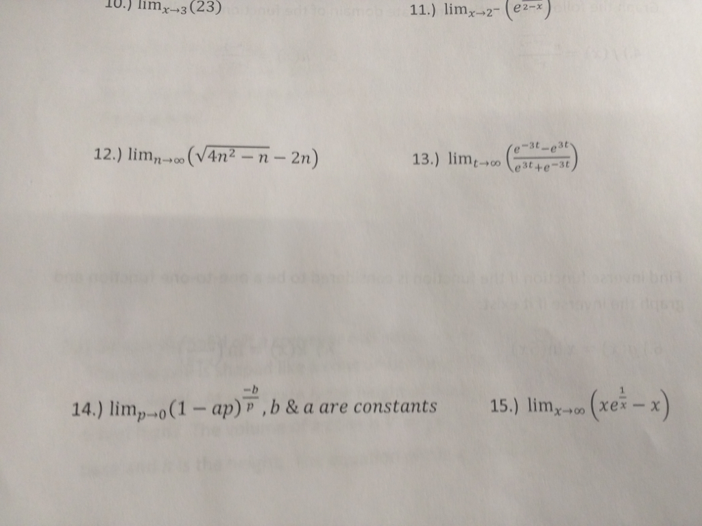 Solved lim_x rightarrow (23) lim_x rightarrow 2^- (e^2 -x) | Chegg.com