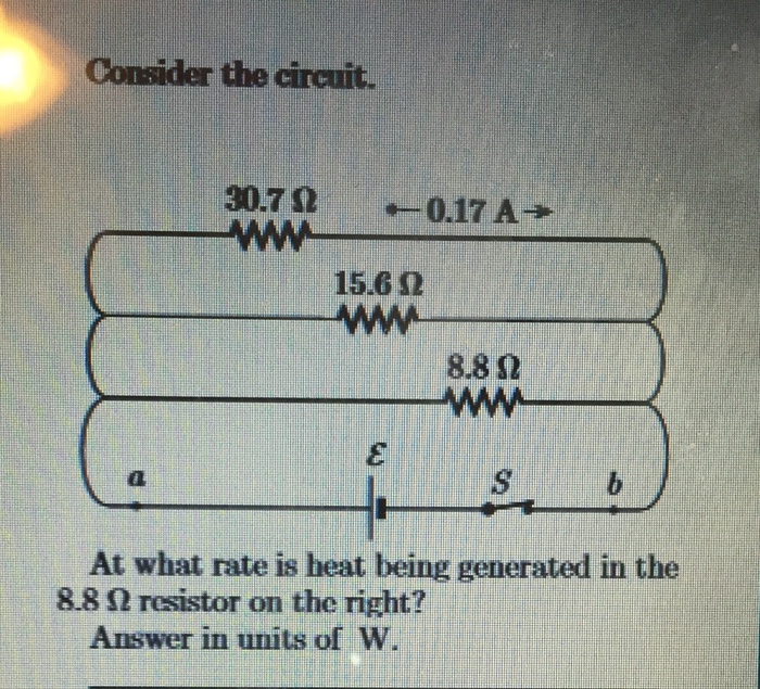 Solved Consider the circuit. At what rate is heat being | Chegg.com