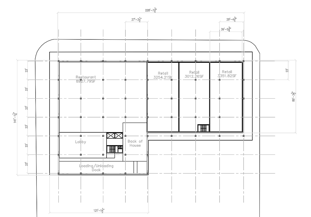 Solved 228t 228-7 27 29-4 翁. Restaurant 927.79SF Retall | Chegg.com