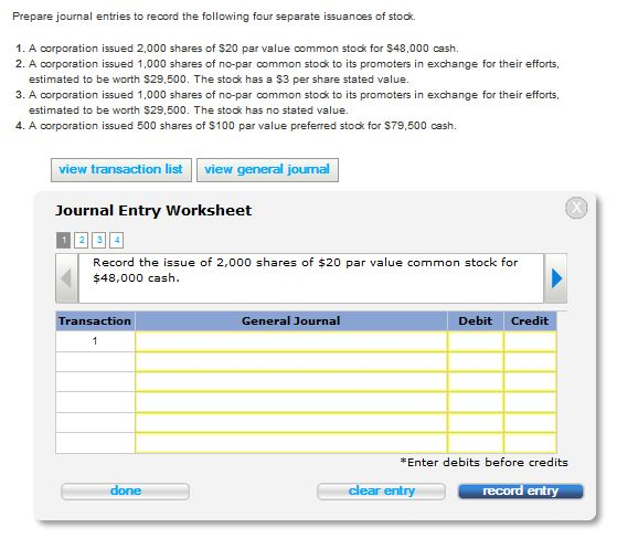 Solved Prepare journal entries to record the following four | Chegg.com Solved Prepare journal entries to record the following four | Chegg.com