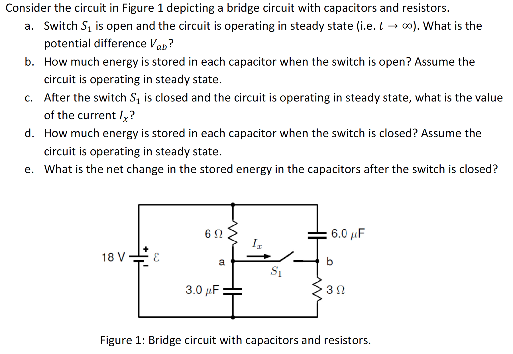 Solved Consider the circuit in Figure 1 depicting a bridge | Chegg.com