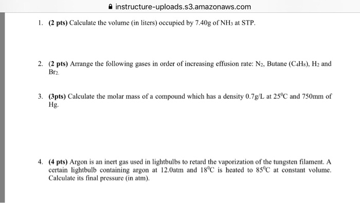 Solved awa.com instructure-uploads.s3.amazonaws.com 1. (2 | Chegg.com
