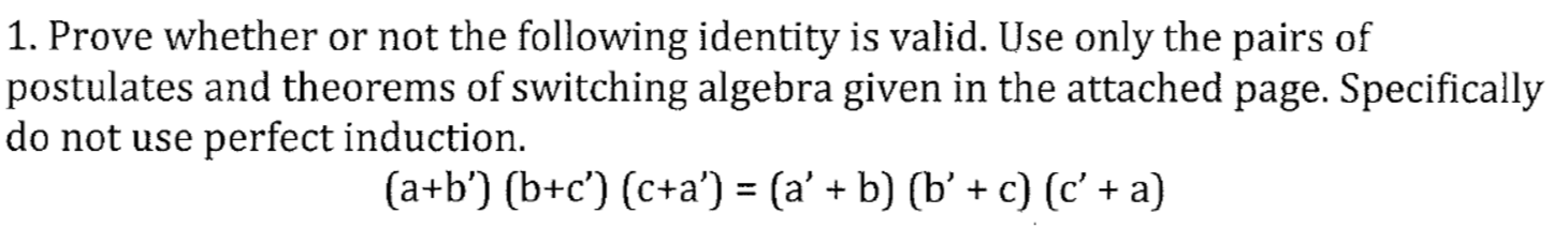 Solved Summary Of Postulates And Theorems For Switching
