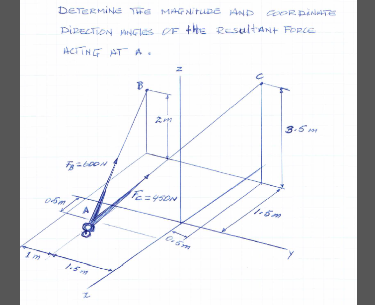 Solved Determine The Magnitude And Coordinate Direction A