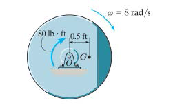 The unbalanced 50 lb flywheel has a radius of | Chegg.com