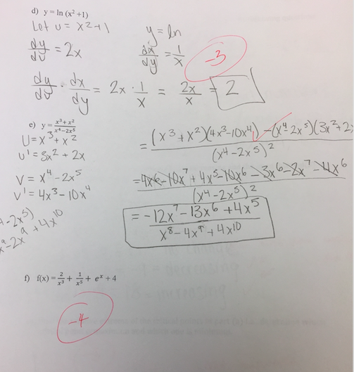 Solved This is a calculus test I just took, please give me | Chegg.com