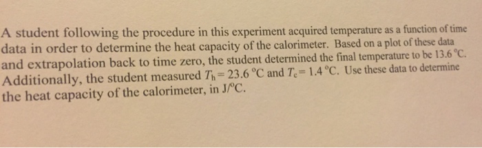 A student following the procedure in this experiment | Chegg.com