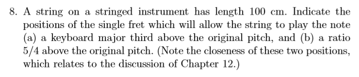 Solved 8. A string on a stringed instrument has length 100 | Chegg.com