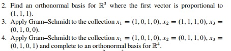 Solved Find an orthonormal basis for R3 where the first | Chegg.com