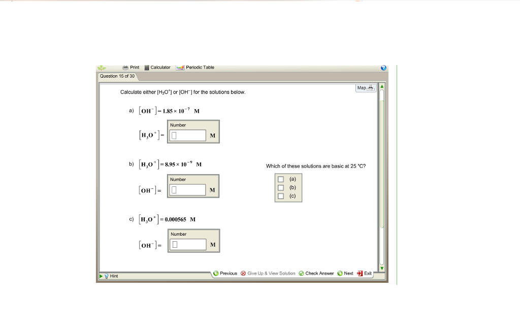 Solved PrintCalcul lator Periodic Question 15 of 30 Map | Chegg.com Solved PrintCalcul lator Periodic Question 15 of 30 Map | Chegg.com