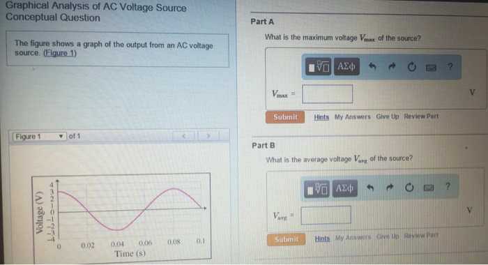 Solved Graphical Analysis of AC Voltage Source Conceptual | Chegg.com
