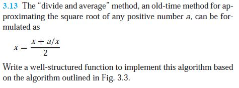 Solved 3.13 The "divide and average" method, an old-time | Chegg.com