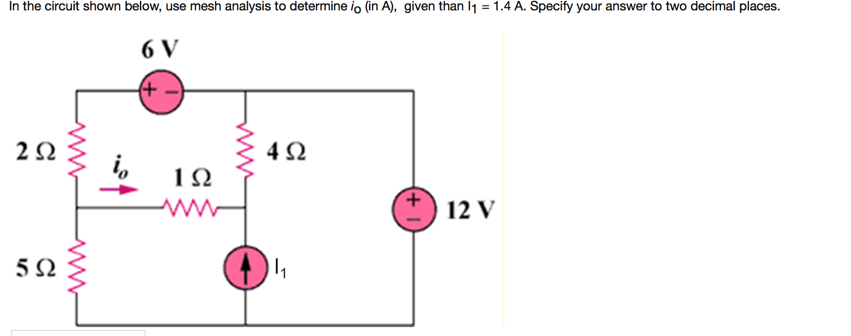 Solved In the circuit shown below, use mesh analysis to | Chegg.com