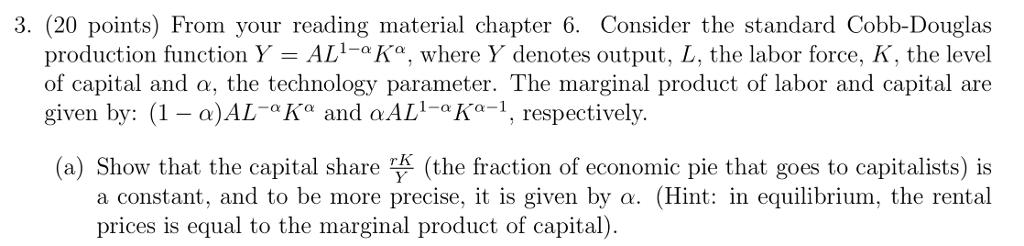 Solved 3. (20 points) From your reading material chapter 6. | Chegg.com