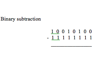 Solved Binary subtraction 1001 01 0 0 | Chegg.com
