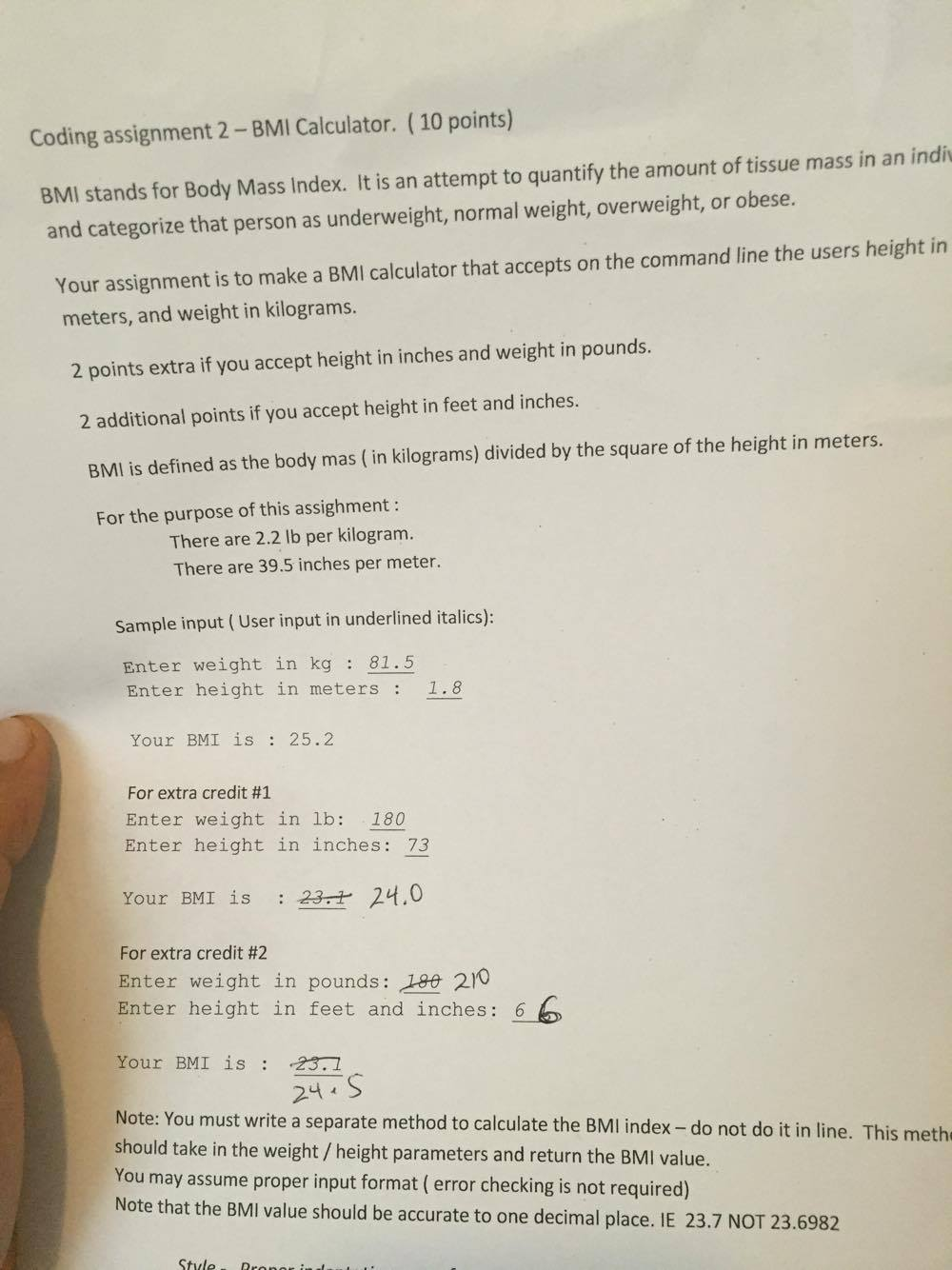 BMI stands for Body Mass index. It is an attempt to | Chegg.com