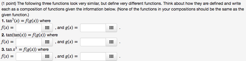 Solved The following three functions look very similar, but | Chegg.com