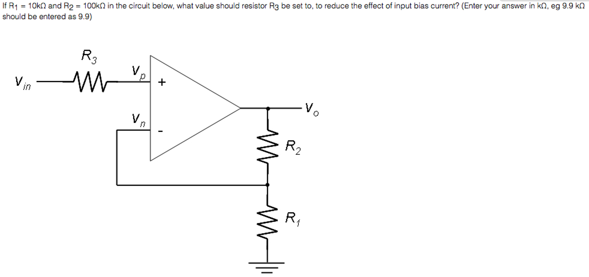 Solved If R_1 = 10k Ohm and R_2 = 100k Ohm in the circuit | Chegg.com