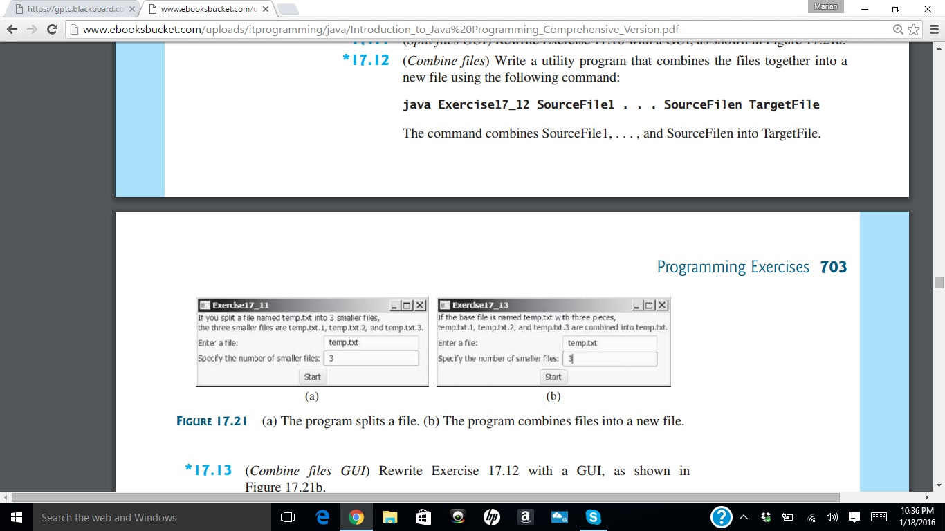 Solved Java exercise 17.13. Rewrite Exercise 17.12 with a | Chegg.com