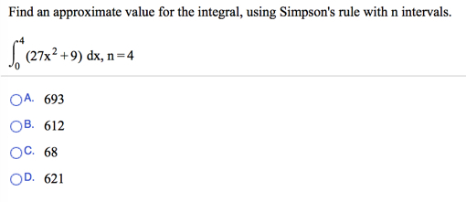 Solved find the approximate value for the integral, using | Chegg.com