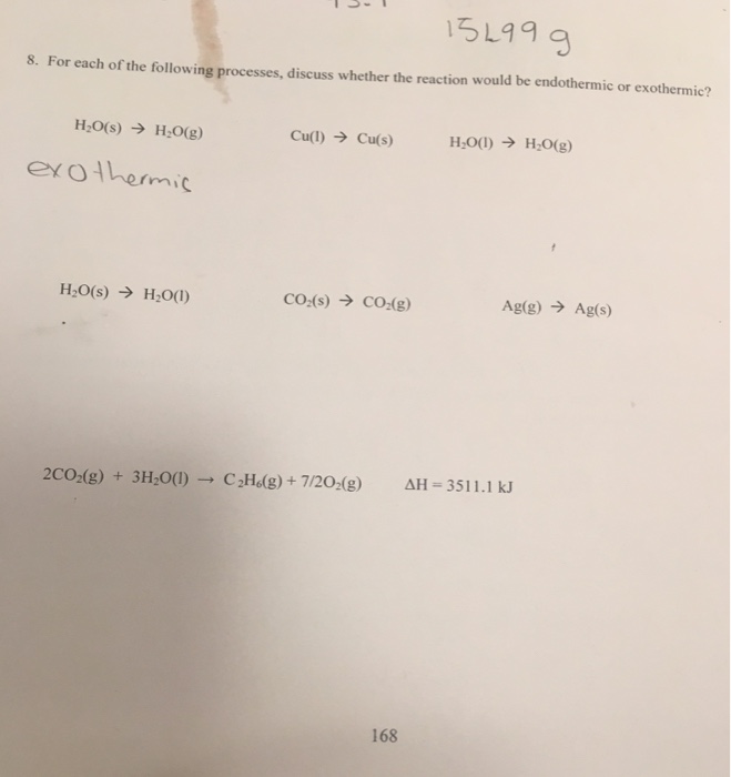 Solved For each of the following processes, discuss whether | Chegg.com