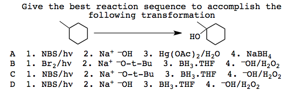 Solved Give the best reaction sequence to accomplish the | Chegg.com