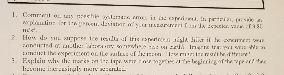 Solved FRUeBDOURE Attach the tape to the object and drop the | Chegg.com