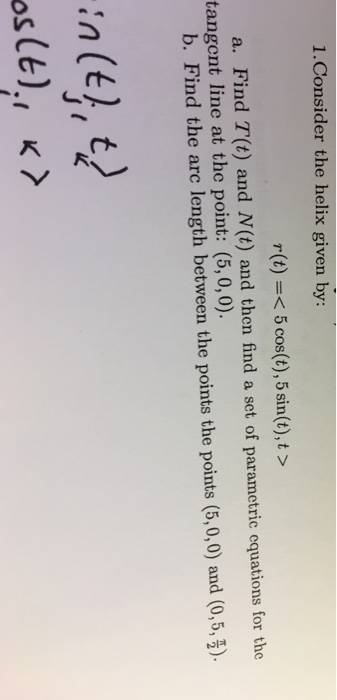 Solved Consider the helix given by: r(t)