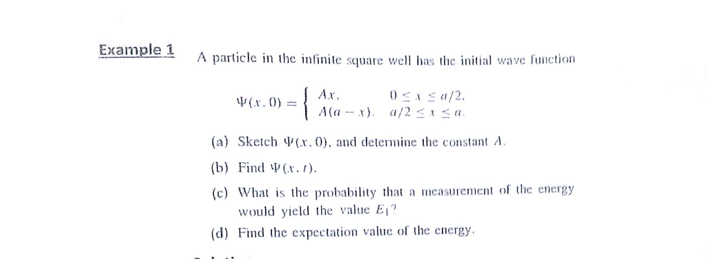 Solved A particle in the infinite square well has the | Chegg.com