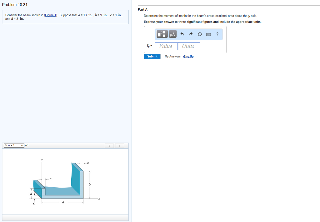 Solved Problem 10.31 Part A Consider the beam shown in | Chegg.com