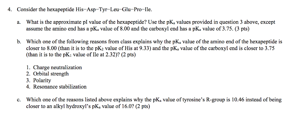 4. Consider the hexapeptide | Chegg.com