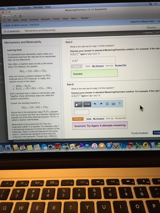 Solved To understand how elementary steps make up a | Chegg.com