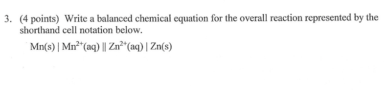 Solved: Write A Balanced Chemical Equation For The Overall... | Chegg.com