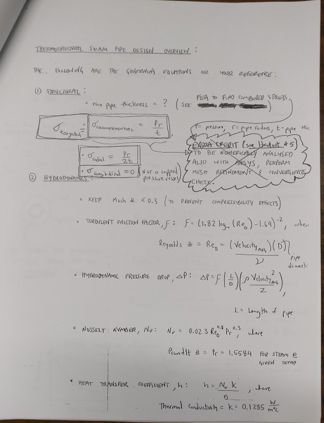 THERMOSTRUCTURAL STEAM PIPE DESIGN As part of the | Chegg.com