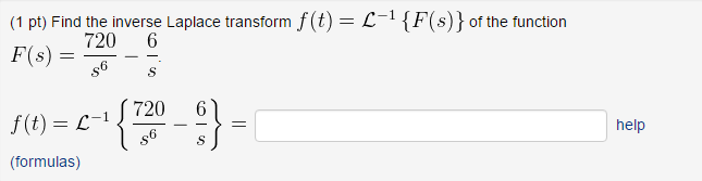 Solved Find the inverse Laplace transform f(t) = L^-1 {F(s)} | Chegg.com