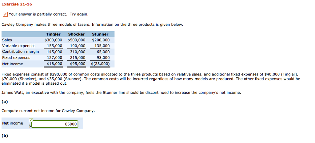 Solved Exercise 21-16 Your answer is partially correct. Try | Chegg.com