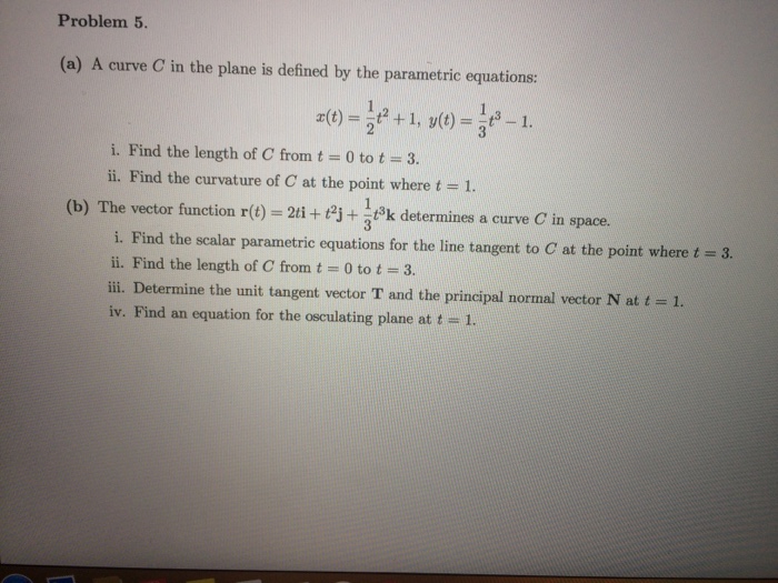Solved A curve C in the plane is defined by the parametric | Chegg.com