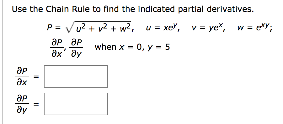 Solved Use the Chain Rule to find the indicated partial | Chegg.com