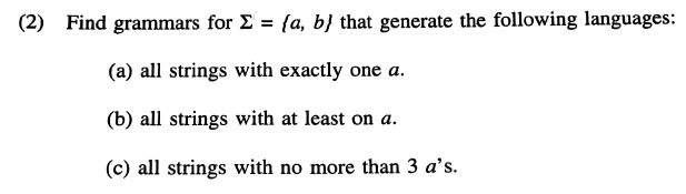Solved Find grammars for sigma = {a, b} that generate the | Chegg.com