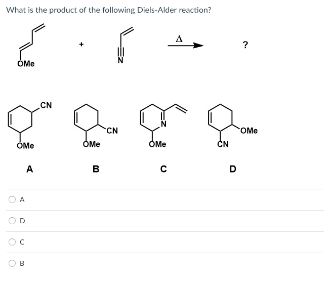 Solved What is the product of the following Diels-Alder | Chegg.com
