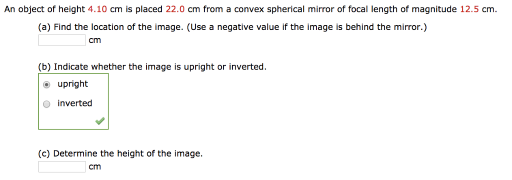 Solved An object of height 4.10 cm is placed 22.0 cm from a | Chegg.com