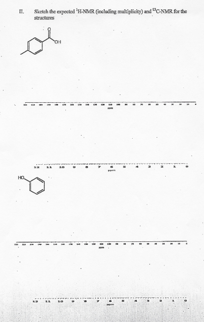 Solved Sketch the expected 1H-NMR (including multiplicity) | Chegg.com
