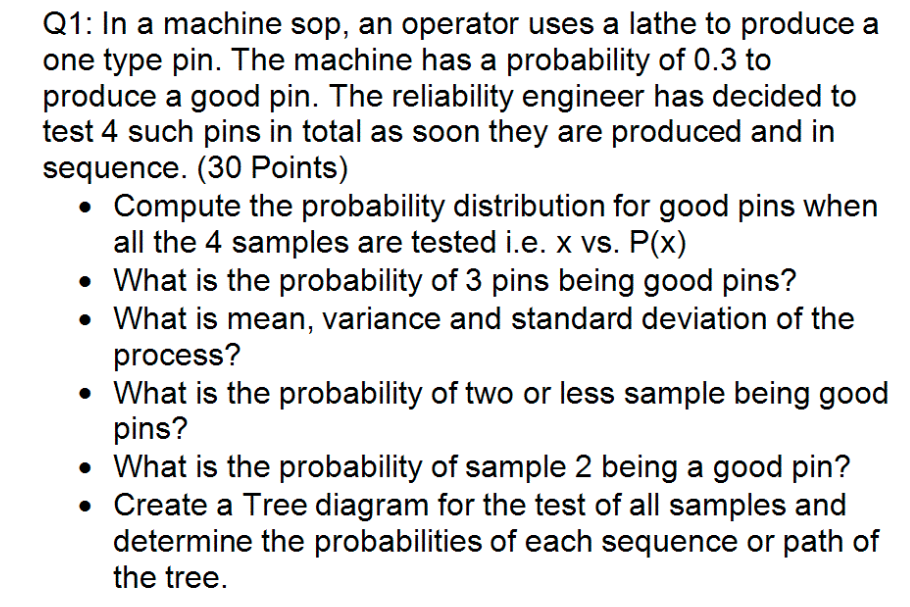 Solved In a machine sop, an operator uses a lathe to produce | Chegg.com
