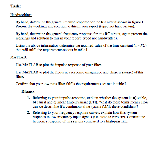 Assignment 1: Continuous-Time Signals and Systems | Chegg.com