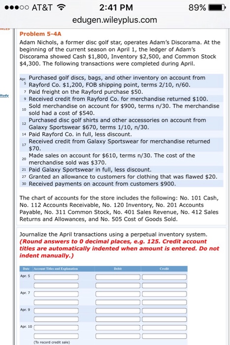 Solved Problem 5 4a Chegg