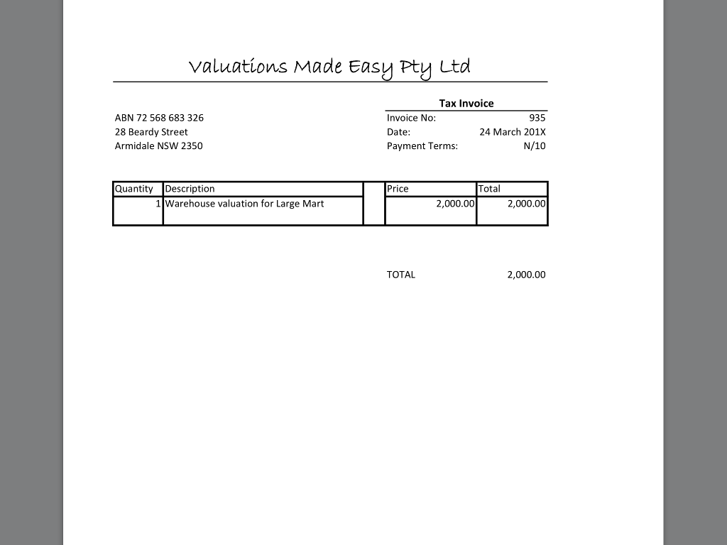 Solved Buy-More Ltd Tax Invoice ABN 76 753 863 321 1 Taylor | Chegg.com